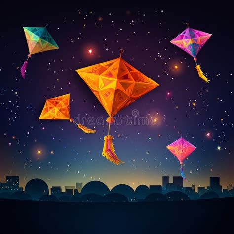 Illustration Of Happy Makar Sankranti Wish Animation Background With