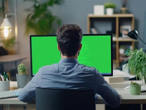 Software Developer Typing Code On A Computer In A Sleek Environment Premium Ai Generated Image