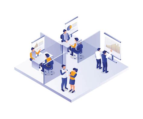 비즈니스 팀 데이터 분석 프리미엄 벡터