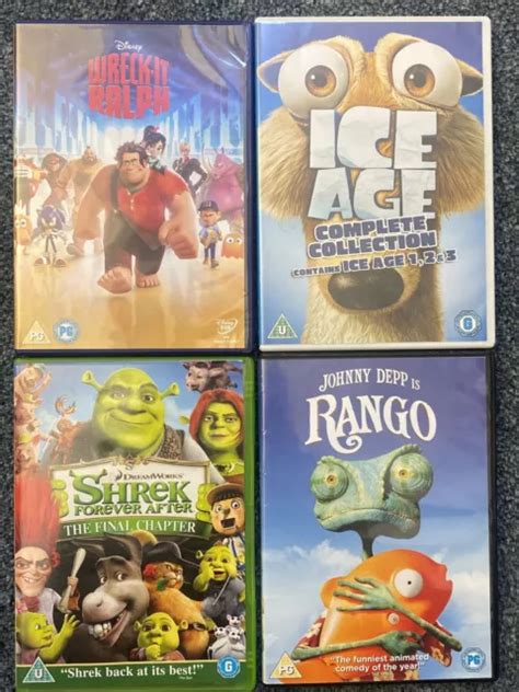 4x Movieswreck It Ralph Rangoshrek Forever After Ice Age Complete