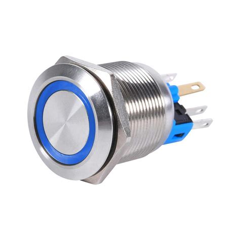 Suuonee Universal Self Locking Pushbutton Switch Mm V LED Pins Waterproof Stainless Self
