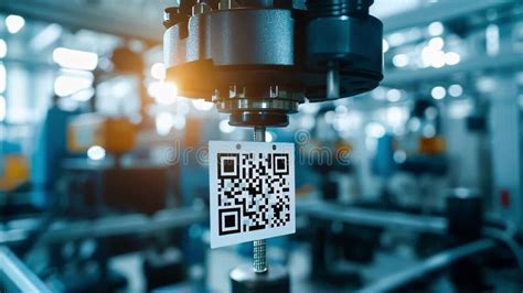 Robotic Arm Holding Qr Code In Innovative Factory Stock Footage Video Of Innovation Modern