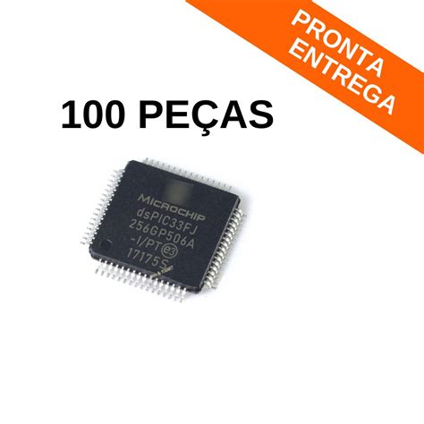 Kit peças Circuito Integrado dsPIC FJ GP A I PT TQFP SMD Circuitos Integrados