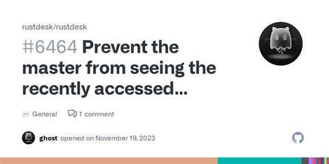 Prevent The Master From Seeing The Recently Accessed Devices Of The
