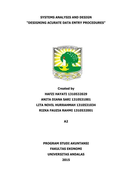 Designing Accurate Data Entry Procedure Bab 11 Pdf