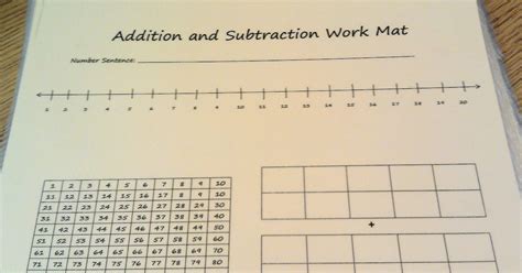 Eclectic Educating Addition And Subtraction Work Mats