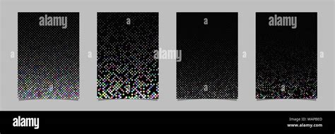 Geometrical Dot Pattern Flyer Background Template Set Vector Illustrations Stock Vector Image