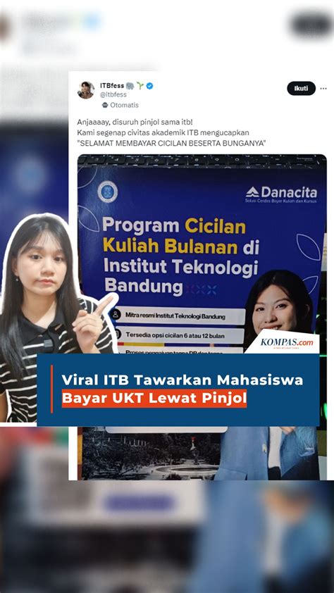 Viral Itb Tawarkan Mahasiswa Bayar Ukt Lewat Pinjol