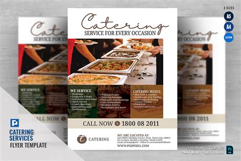 Catering Company Promotional Flyer Graphic By Psdpixel · Creative Fabrica