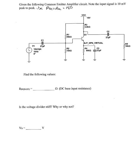 Solved Determine V E I E I C V C V CE Chegg Com