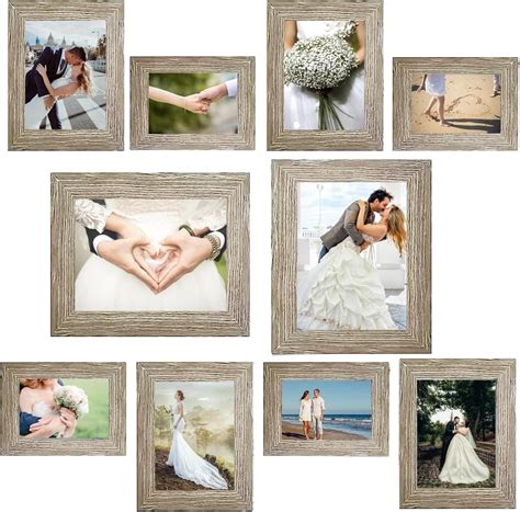 Dxynlzq Picture Frame Set 10 Pack Farmhouse Photo Frames Gallery Wall Frame Collage 8x10 5x7 4x6