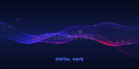 Abstract Digital Audio Wave Of Particles With Bokeh Futuristic Ai Technology Cyber Data Flow
