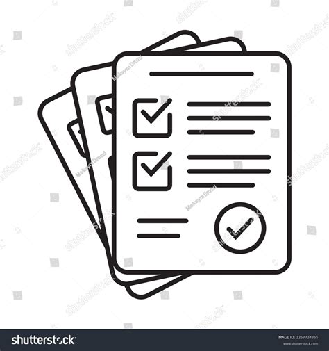 Survey Icon Questionnaire Checklist Form Brief Stock Vector Royalty Free Shutterstock