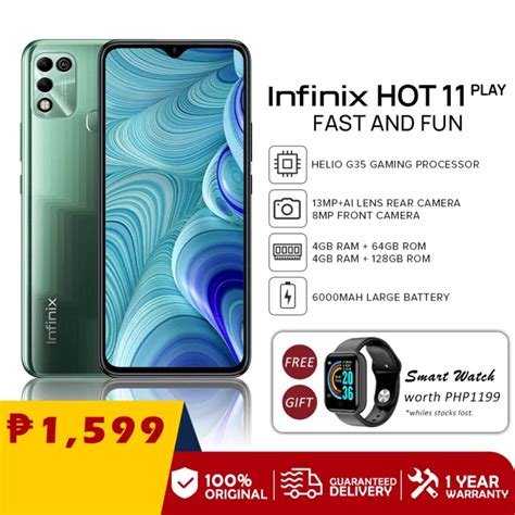 Original Infinix Hot Play G Gb Cellphone Smart Phone Mah Android G Mobile Phones
