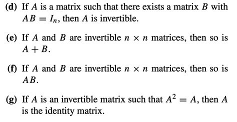 D If A Is A Matrix Such That There Exists A Matrix Chegg Com