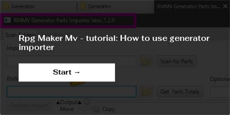 rpg maker mv tutorial how to use generator importer