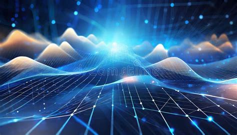 Data And Technology In Network And Internet Connections In Cloud Computing Visualization Stock