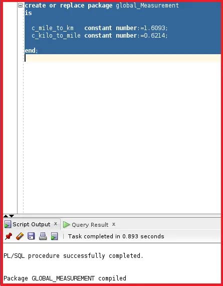 package specification without a body in oracle dot net tutorials
