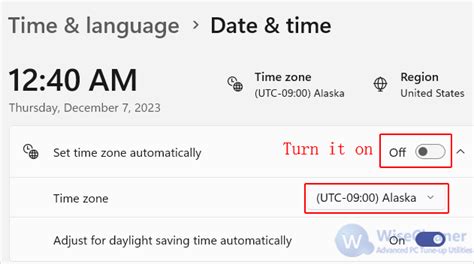 How To Update The Time Automatically On Windows