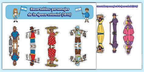 Vocabulario La Gente De La época Colonial 1810 Twinkl