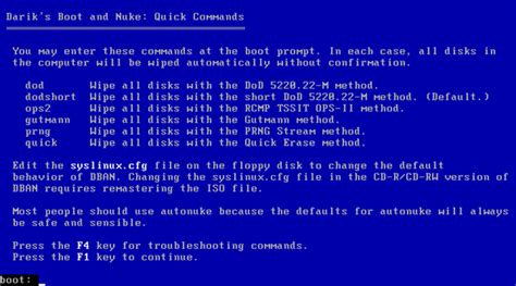 Darik s Boot and Nuke Festplatte ohne Rückstände formatieren