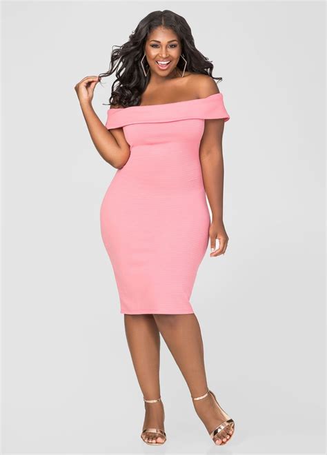 Off The Shoulder Bodycon Dress Plus Size Dresses Images 2022