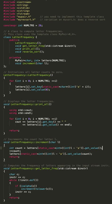 In C Implement The Template Class Mypair The