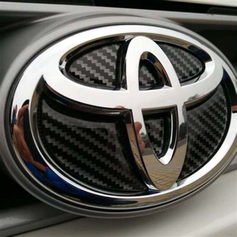 Toyota Front Or Rear Logo Sticker In Carbon Style Wheel Logo Seat