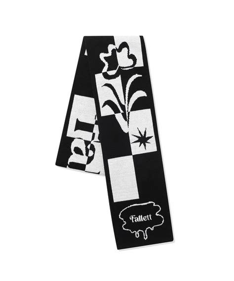 팔렛 드로잉 가든 체커보드 머플러 블랙 위시버킷