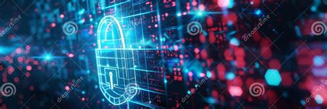 Futuristic Digital Barrier For Cyber Protection Abstract High Tech Security Concept Illustration