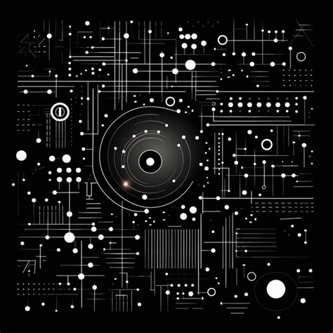 Premium Ai Image Abstract Background With Geometric Shapes Lines Circles Dots Hand Drawn Style