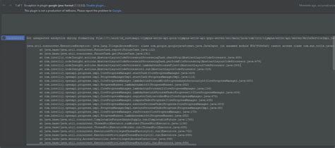 Java Lang IllegalAccessError Class Google Googlejavaformat Java JavaInput Issue