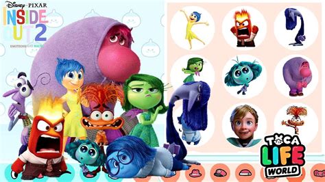 Inside Out 2 In Toca Boca Joy Sadness Anger Fear Disgust Anxiety