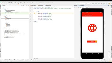 Animation Bounce Android Studio With Java YouTube