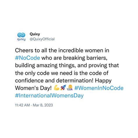 Quixy On Linkedin Nocode Lowcodenocode Internationalwomensday Womensday Womeninnocode