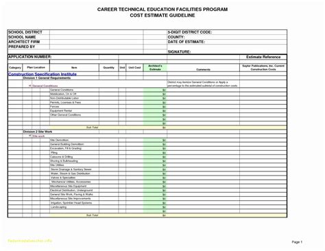 Construction Cost Estimate Vs Actual Spreadsheet Intended For Detailed