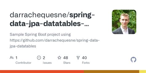 Github Darrachequesnespring Data Jpa Datatables Sample Sample Spring Boot Project Using