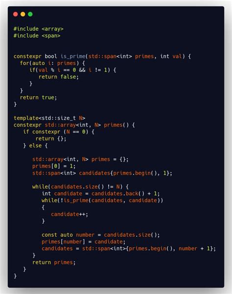 Cplusplus Cplusplus20 Primenumbers Compiletime Programmingtips