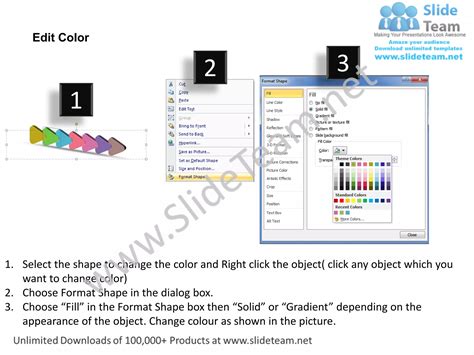 7 Stages Design 3d Linear Flow Sales Process Diagram Powerpoint