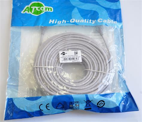 Патч корд литой Utp Rj45 Cat 5e 30m Atcom серый Atcom Ua