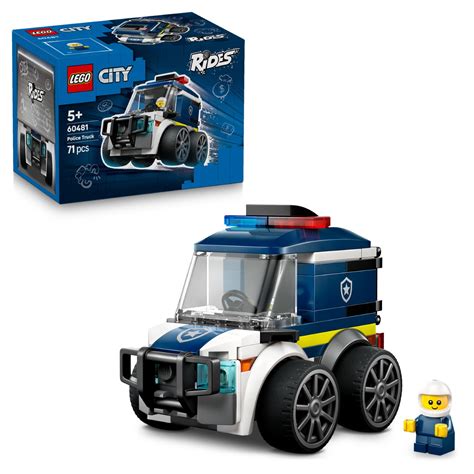Lego 60481 City Rides Police Truck Mini Car Toy Building Kit With