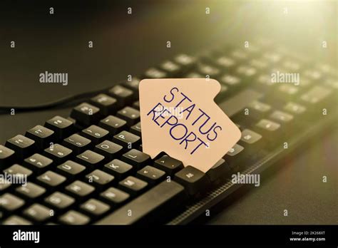 Conceptual Caption Status Report Business Showcase Update Summary Of Situations As Of A Period