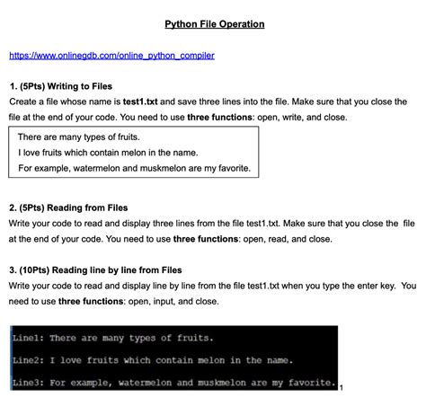 Solved Pts Writing To Files Create A File Whose Name Chegg
