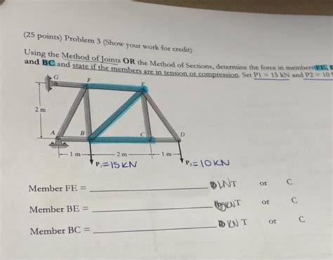 Solved 25 Points Problem 3 Show Your Work For Credit