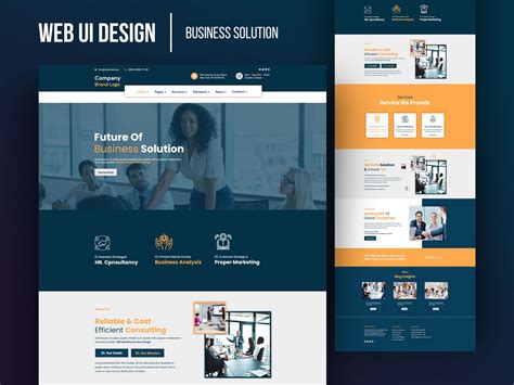Business Solution Web Ui Template Design Business Solutions Wordpress Website Design Website