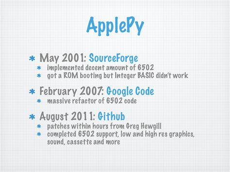 Applepy An Apple Emulator In Python By James Tauber Speaker Deck