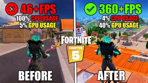 How To Fix High Cpu Usage And Low Gpu Usage In Fortnite Chapter 5 Best Fortnite Chapter 5