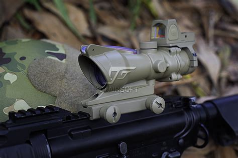 ACOG Fiber RMR Red Dot Combo Tan JJ Airsoft