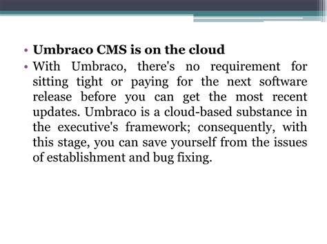 PPT What Makes Umbraco CMS Popular1 PowerPoint Presentation Free