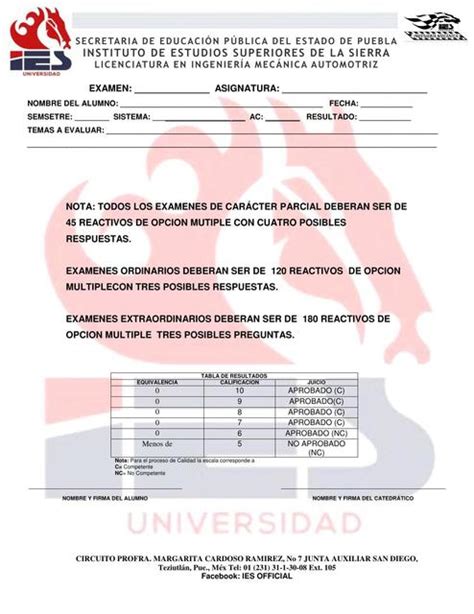 Nuevo Formato De Examen Original Udocz
